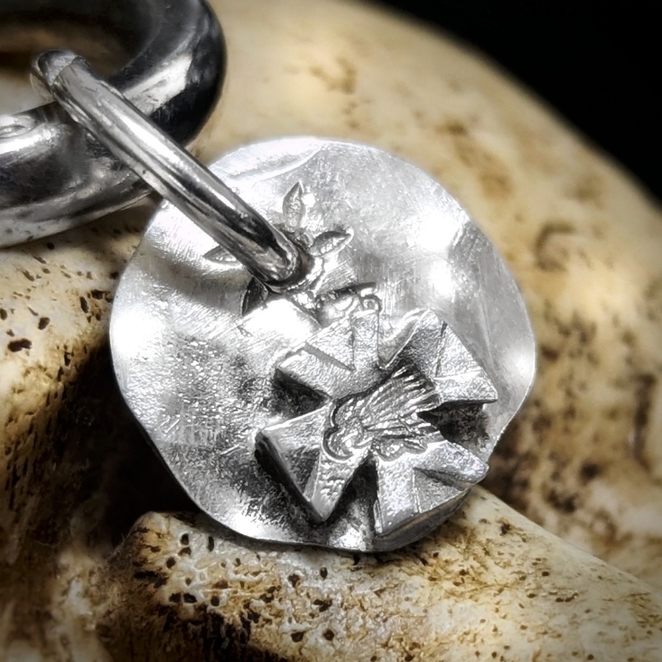 Hotdog Bracelet with Silver925 Iron Cross Small Metal Top Custom - 8UP