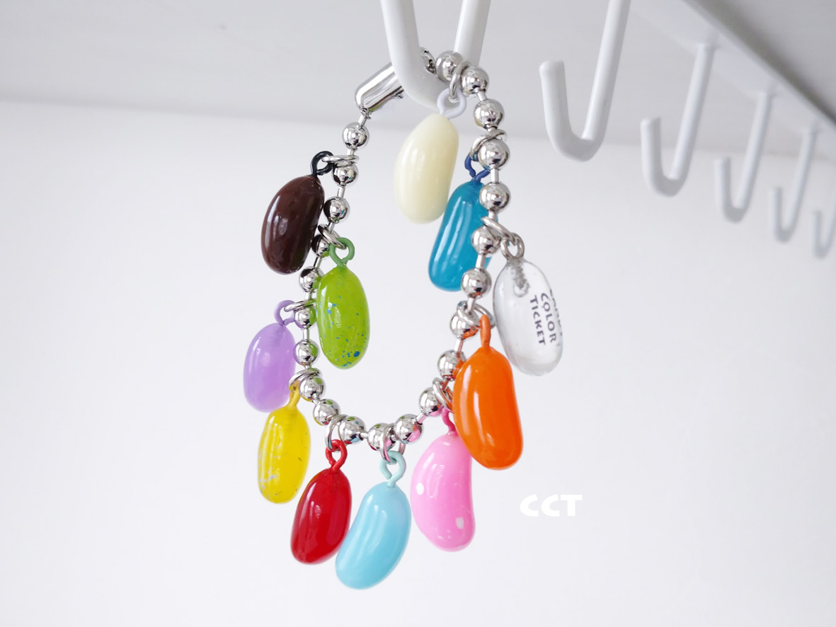 ビーンズのバッグチャーム（小袋付き） - CANDY COLOR TICKET