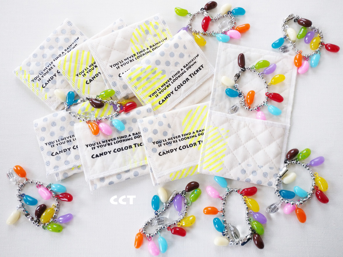ビーンズのバッグチャーム（小袋付き） - CANDY COLOR TICKET