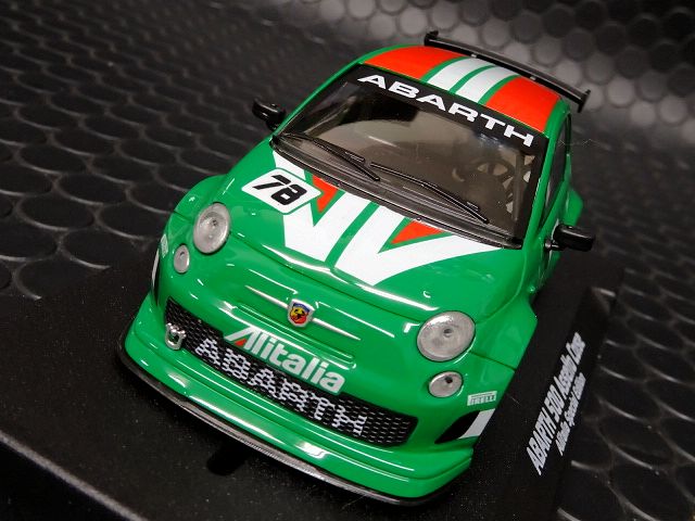 NSR 1/32 ｽﾛｯﾄｶｰ 0102 FIAT 500 ABARTH #78 "Alitalia" --Green-- アリタリアカラーが ...