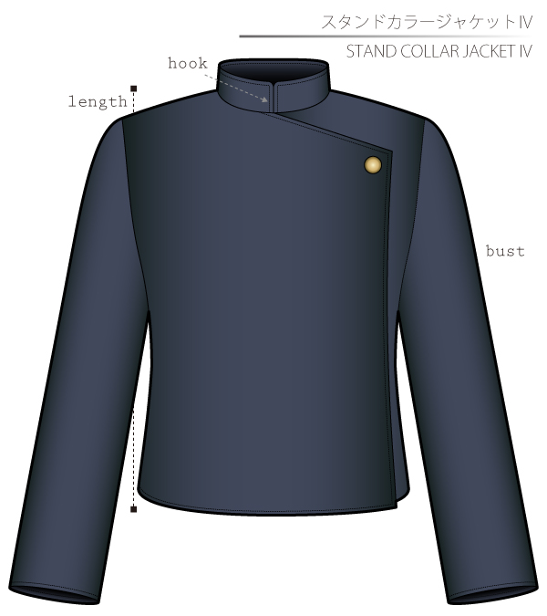 Stand Collar Jacket 4 Men's-L size [A4 paper download pattern] - DRCOS