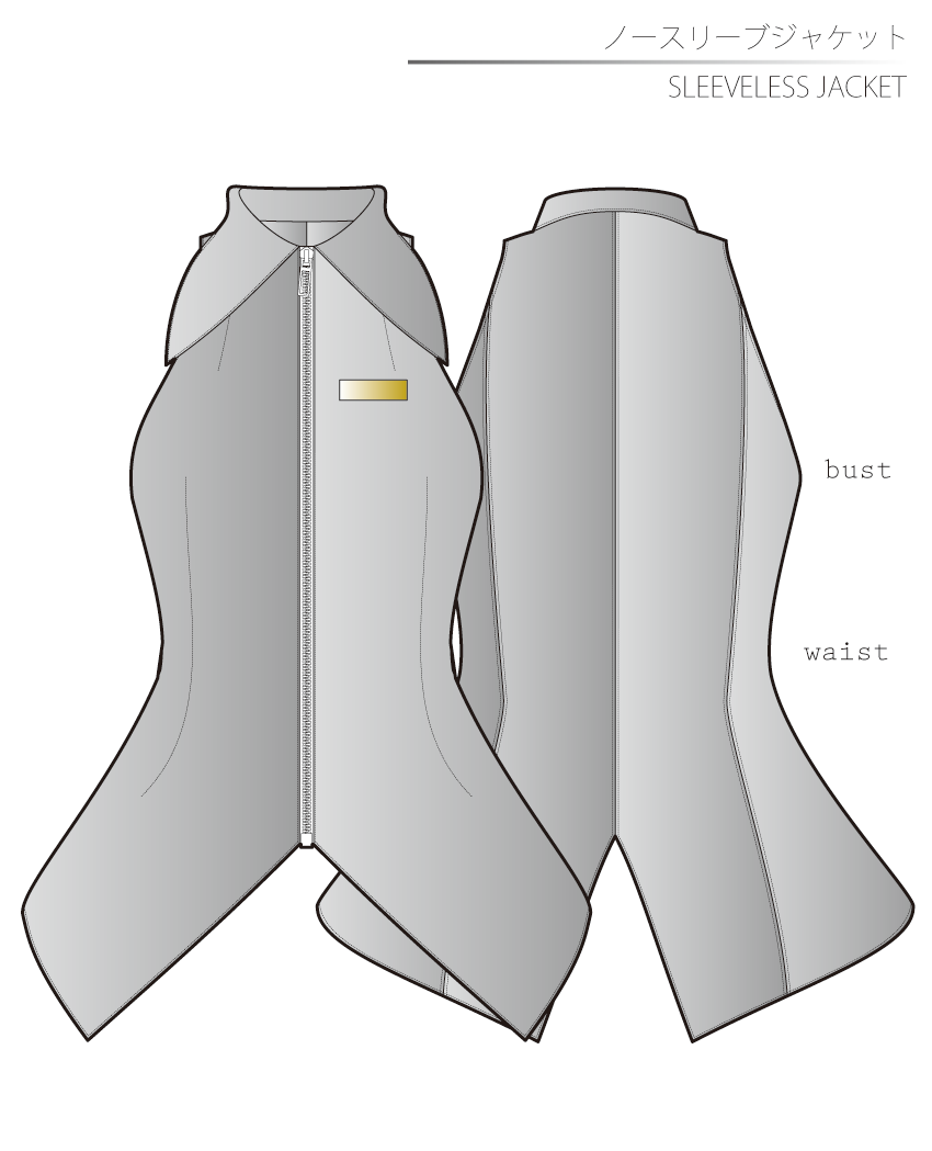 Sleeveless jacket Ladies'-LL size [A4 paper download pattern] - DRCOS