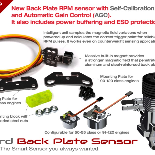 XGUARD SELF-CALIBRATING V2 BACKPLATE RPM SENSOR - GOBLIN DEADHEAT