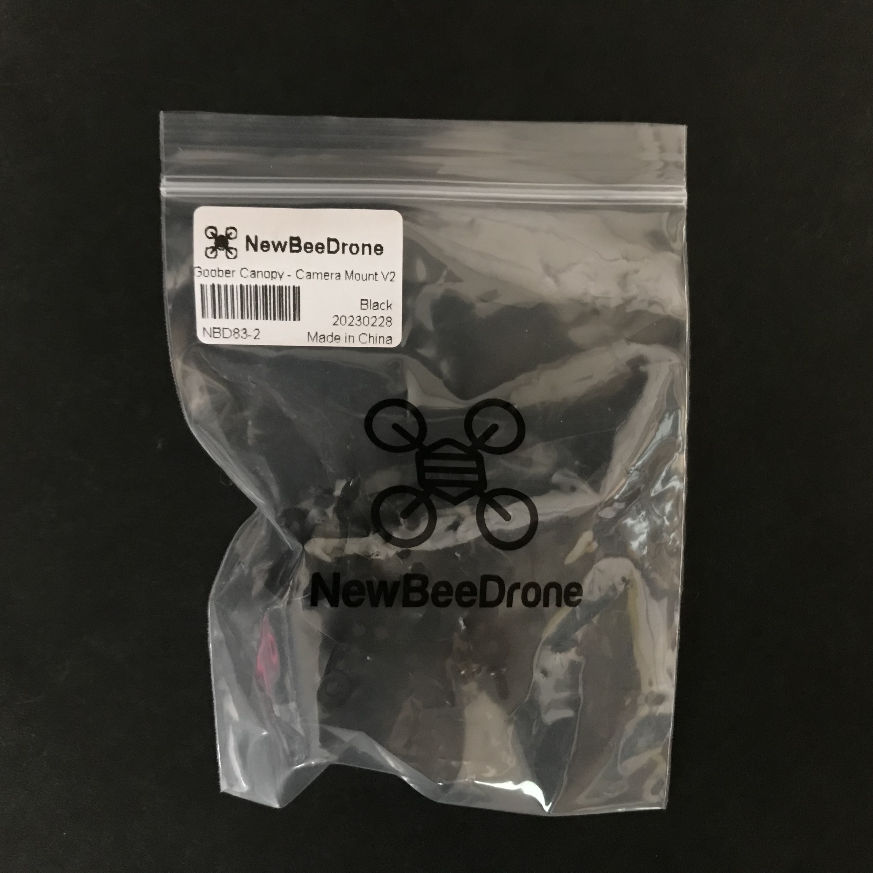 NEWBEE DRONE Goober Canopy Camera Mount V2 BLACK - GOLD STONE PRODUCTS