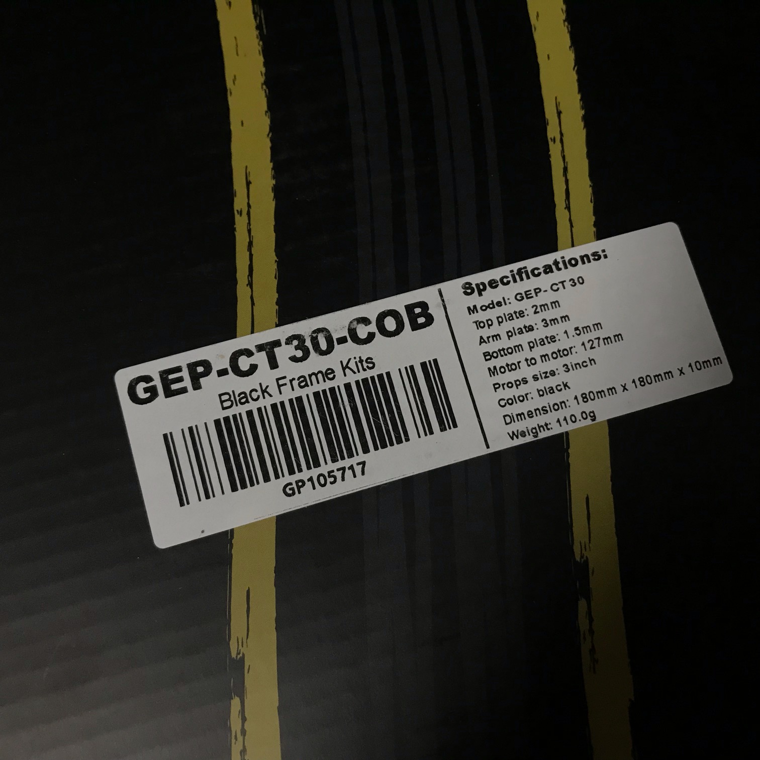 GEPRC CT30 frame kit with COB light strip+BEC - GOLD STONE PRODUCTS