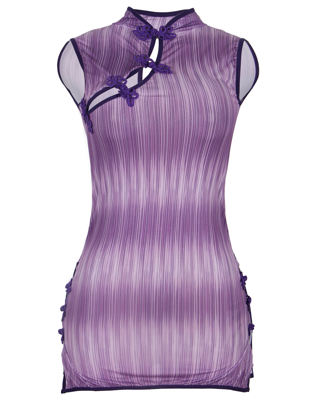 e034 チャイナ風セクシー ベビードール パープル - FC2ショッピングモール