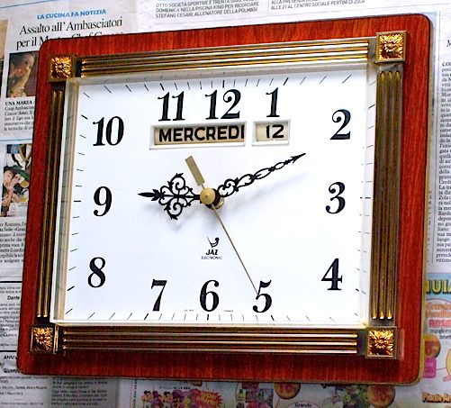 JAZ（フランス） カレンダー付ウォールクロック 1967〜75年【W047】 - れとろくろっく 時々ぃ猫