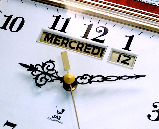 JAZ（フランス） カレンダー付ウォールクロック 1967〜75年【W047】 - れとろくろっく 時々ぃ猫