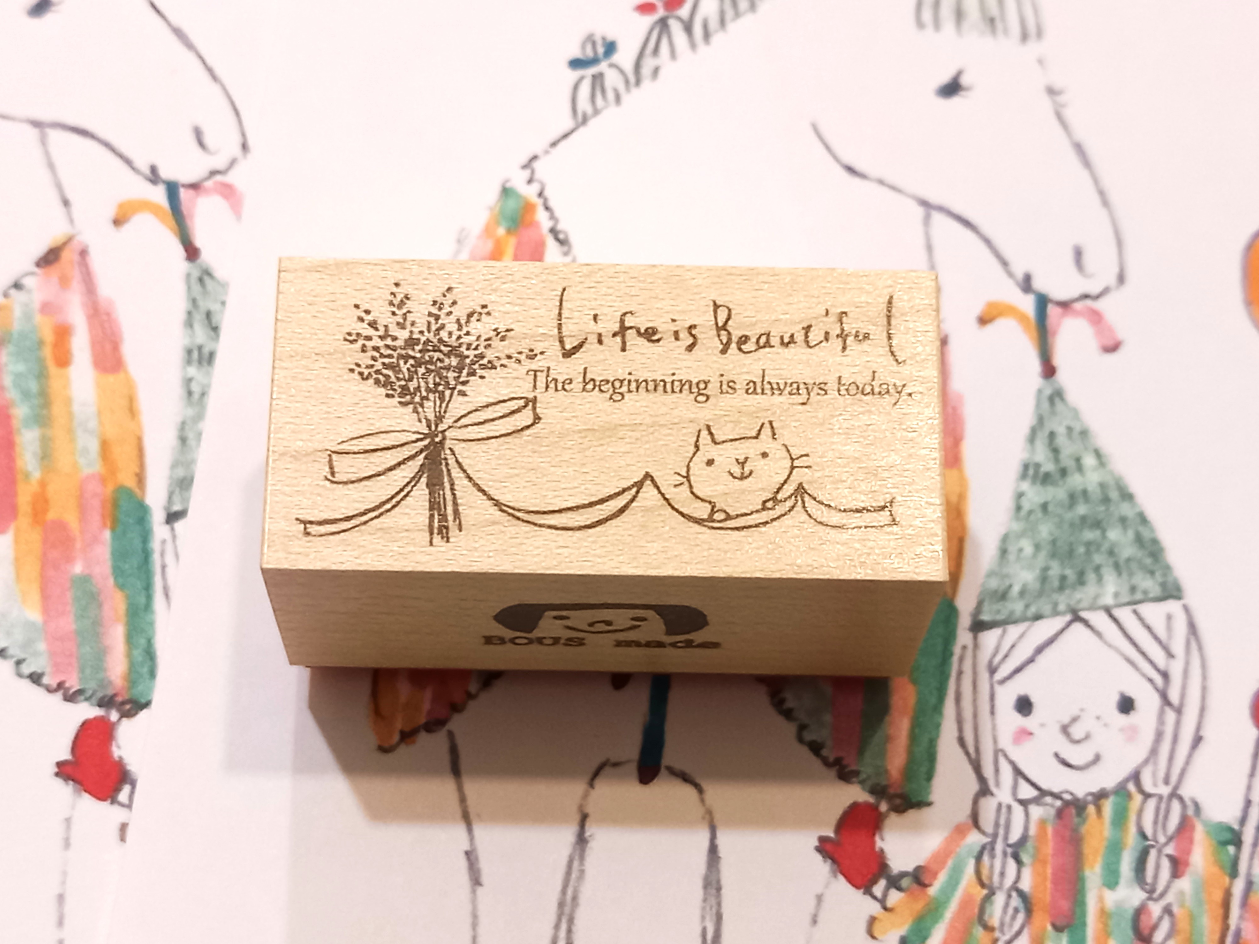 BOUS【LifeisBeautiful*ラベンターと猫】 - handmade & parts shop *sakura sakura*