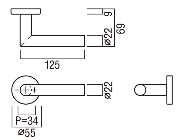 UNION UL821-004 アルミ ブラストシルバー - LOCKS UNION ユニオン社製品通信販売 レバーハンドル 建具金物 Ver.