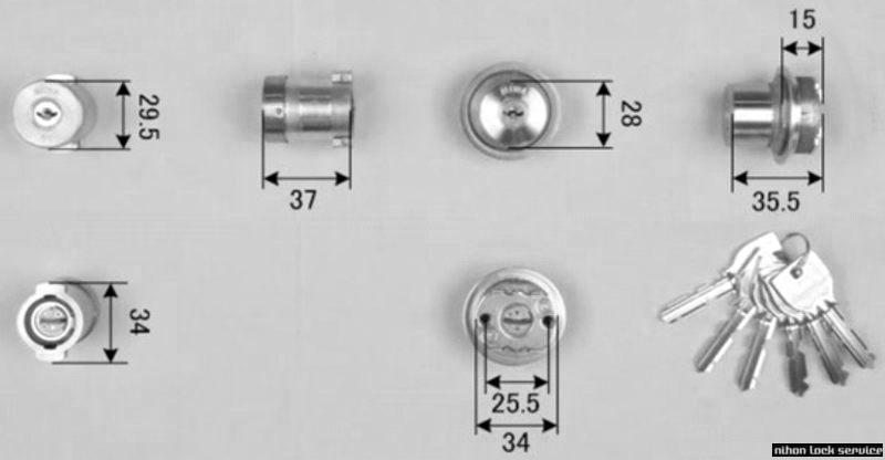 美和ロック U9 CY TE0 DA75 シリンダー(2個同一) 仕上ST KEY6 - ロックス 美和ロック社製品通信販売 一般錠Ver.