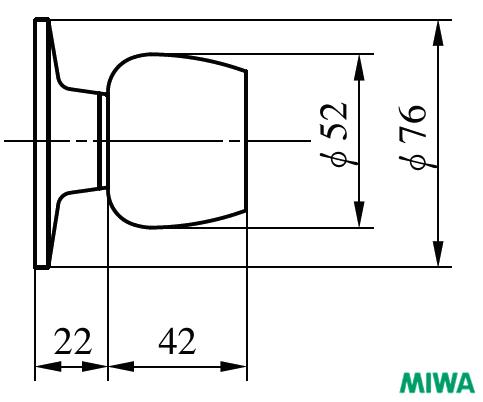 美和ロック OMW BS76mm DT33～41mm 仕上 ST - LOCKS 美和ロック社製品通信販売 一般錠Ver