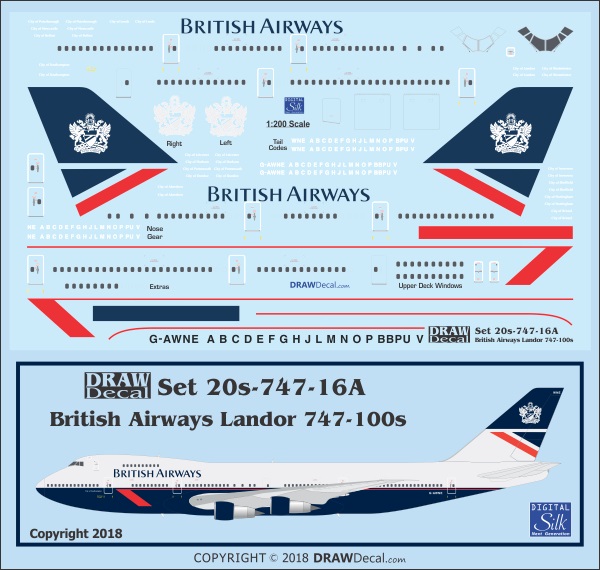 DRAW 20-747-16A 1/200 British Airways ”Landor" 747-100s＜ご予約＞ - ホビーショップ ...