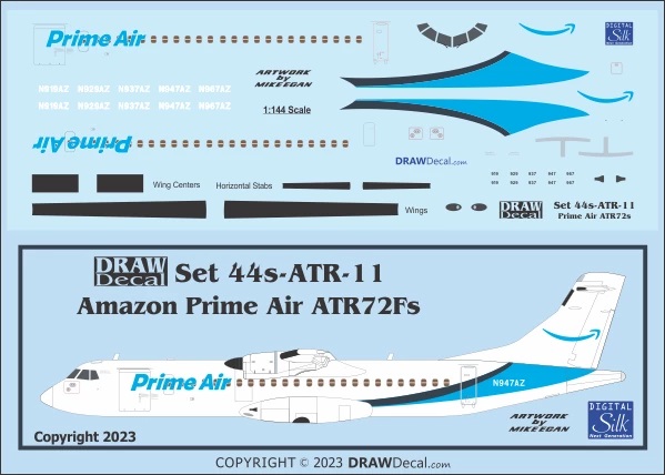 DRAW44-ATR-11 1/144 Amazon Prime Air ATR72Fs - ホビーショップ ウイングレット